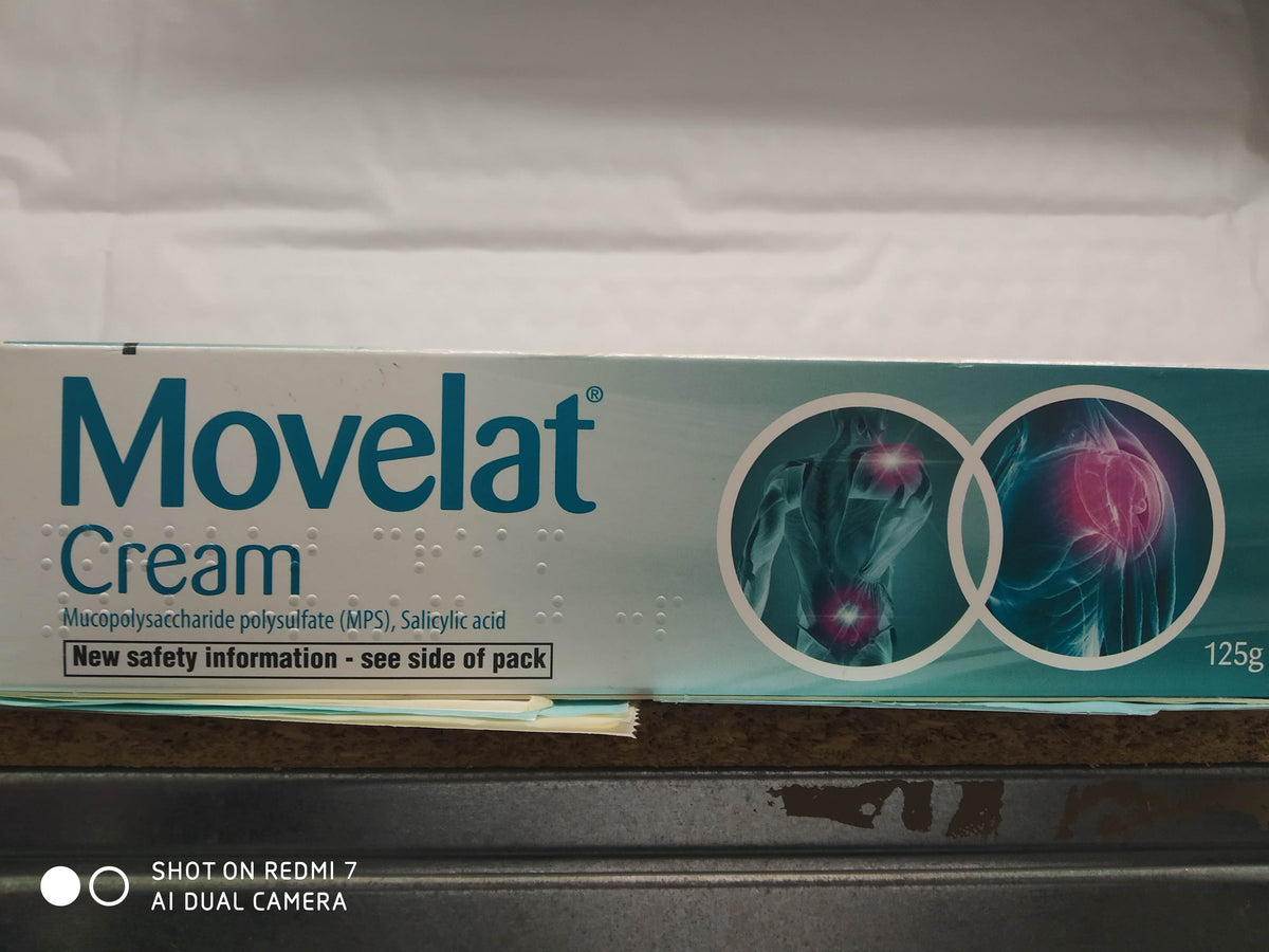 MOVELAT RELIEF CREAM 125g RELIEF FROM PAIN & STIFFNESS NEW UNUSED EXPI ...